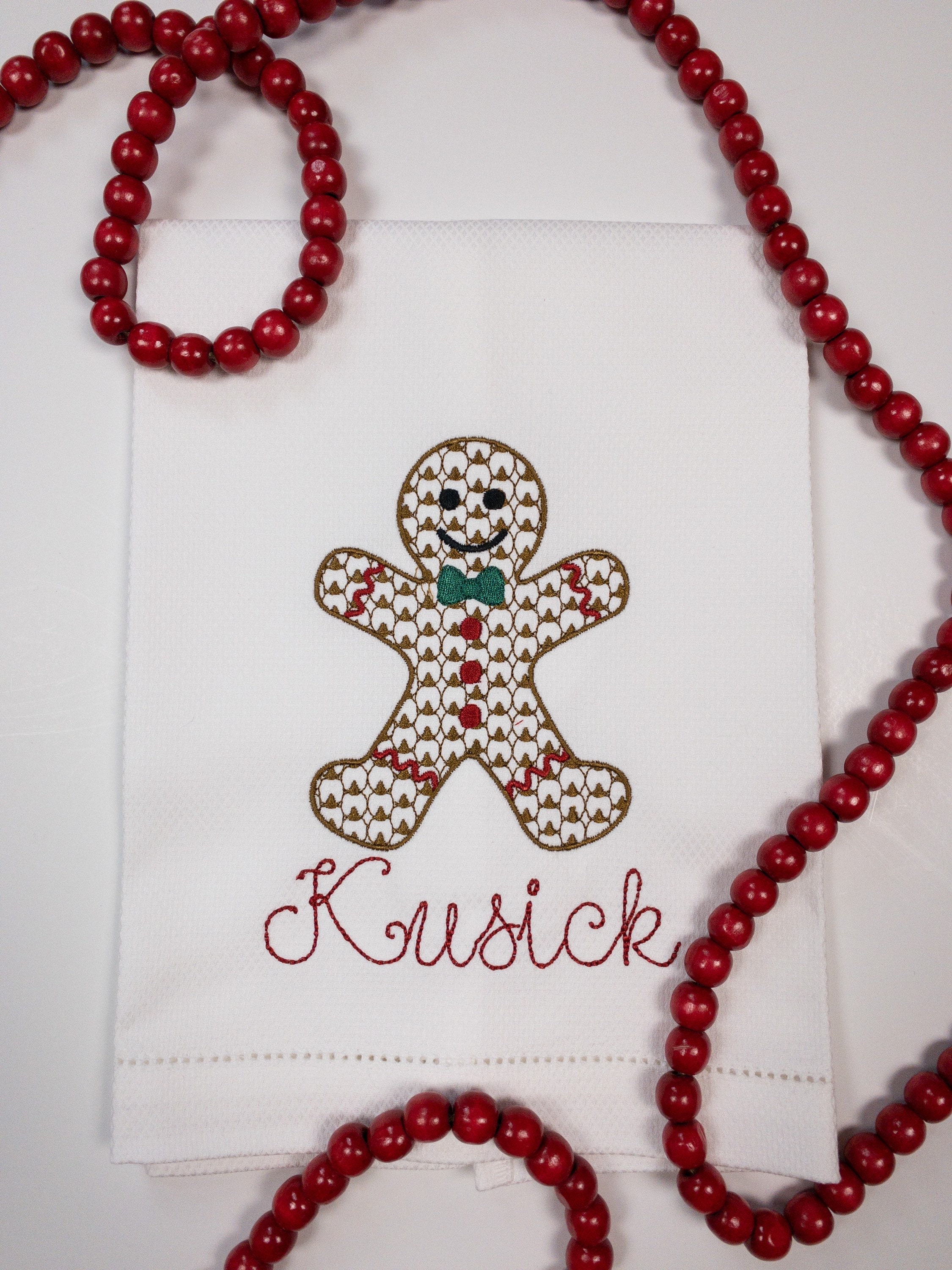 Personalized Gingerbread Christmas Hand Towel 121 - Etsy