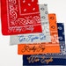 Personalized Bandana, Team Slogan Bandana, Chain Stitch Embroidered ...