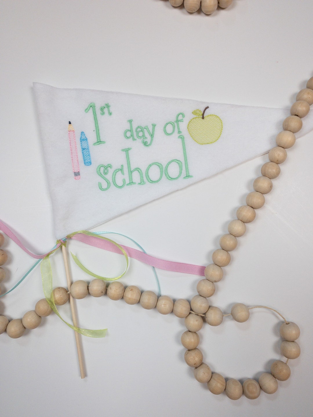 Pastel First Day of School Pennant Flag - Etsy