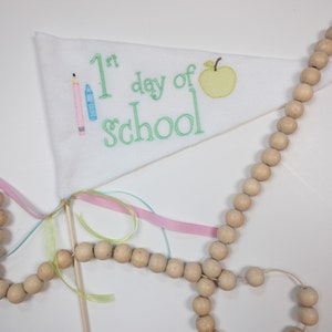 Pastel First Day of School Pennant Flag - Etsy