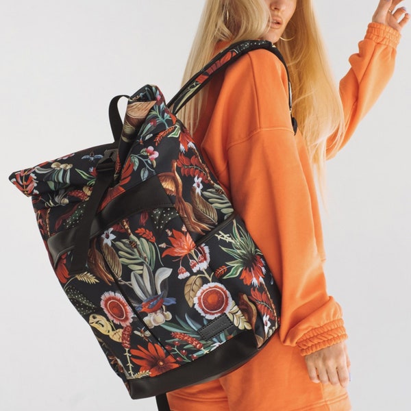 Floral Backpack - Etsy
