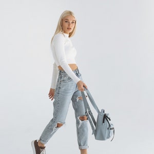 Small Backpack Purse, Light Blue Backpack, Lightweight Backpack ...