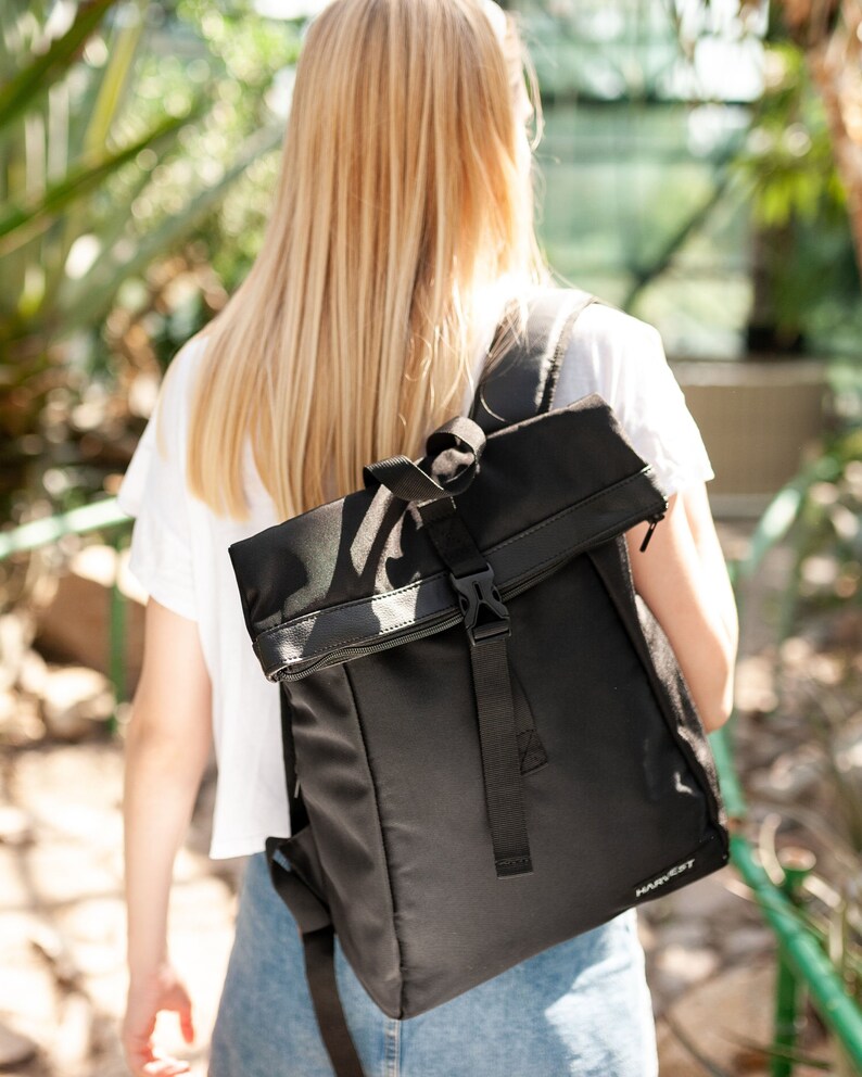 Small Black Backpack for Girl Woman Backpack Medium Backpack - Etsy