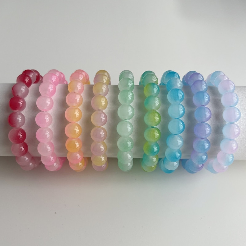 Glass Bead Bracelet - Etsy