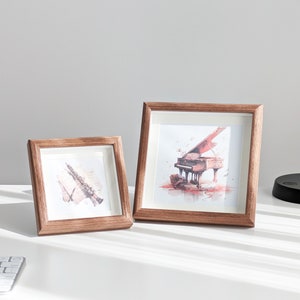 9x9 8x8 6x6 7x7 5x5 4x4 Square Wood Picture Frame With Mat Photo Frame ...