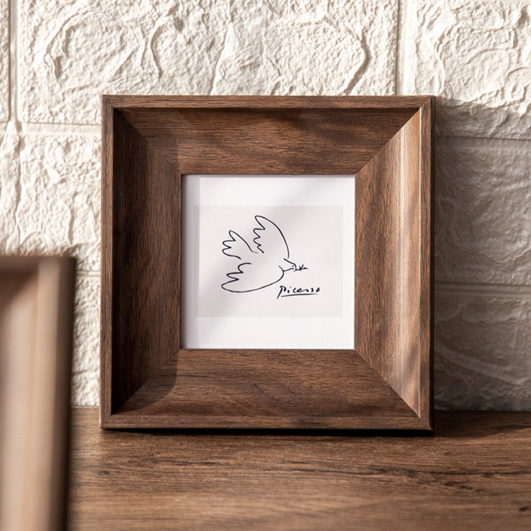 10x10 8x8 7x7 6x6 Square Resin Picture Frame Brown Photo Frame for Wall ...