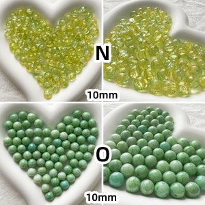 Assorted Green Glass Beads 8mm 10mm Multi-colour Polished Crackled ...