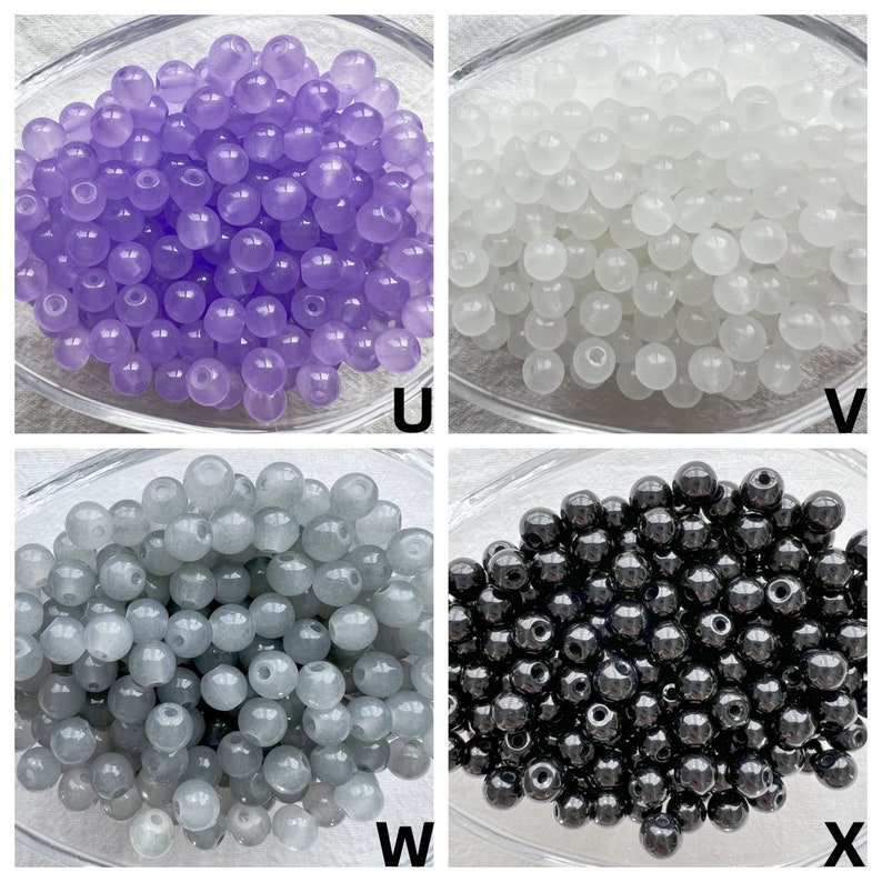 6mm Glass Beads Multi-colour Polished Round Beads Loose Beads - Etsy