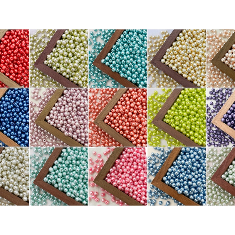 Pearl Glass Beads - Etsy