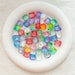 20pcs Glass Cute Cat Face Beads Bracelets Charms Jewelry Making Supply ...