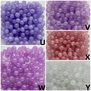 8mm Glass Beads Multi-colour Polished Round Beads Loose Beads - Etsy