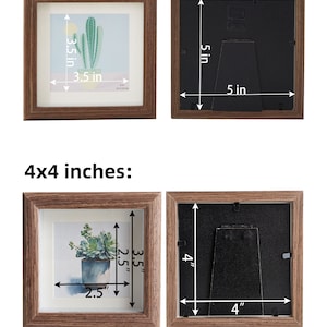 9x9 8x8 6x6 7x7 5x5 4x4 Square Wood Picture Frame With Mat Photo Frame ...