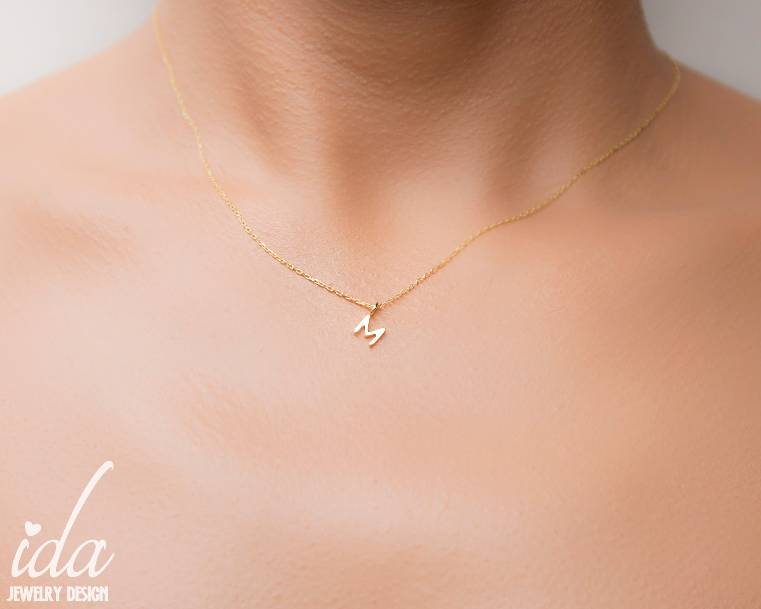 Custom Personalized Gold Initial Necklace Jewelry Gifts - Etsy