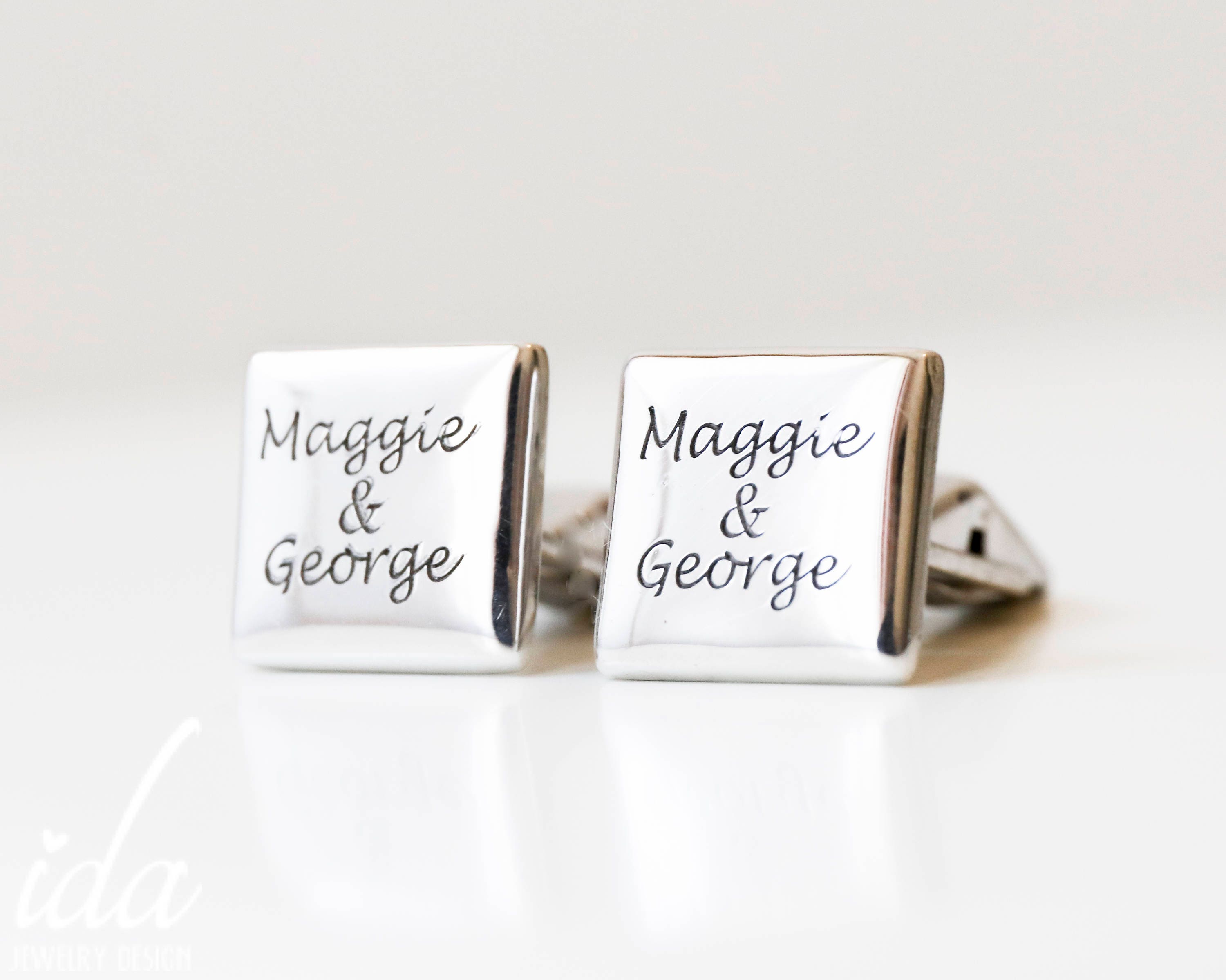 Sterling Silver Cuff Links Personalized Cufflinks Custom - Etsy
