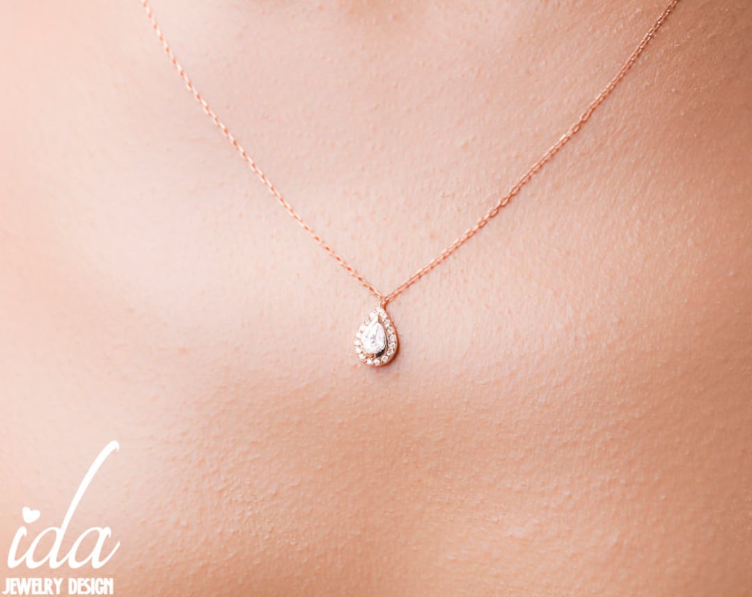 Dainty Necklace - Statement Necklace - Rose Gold Necklace - Minimalist ...