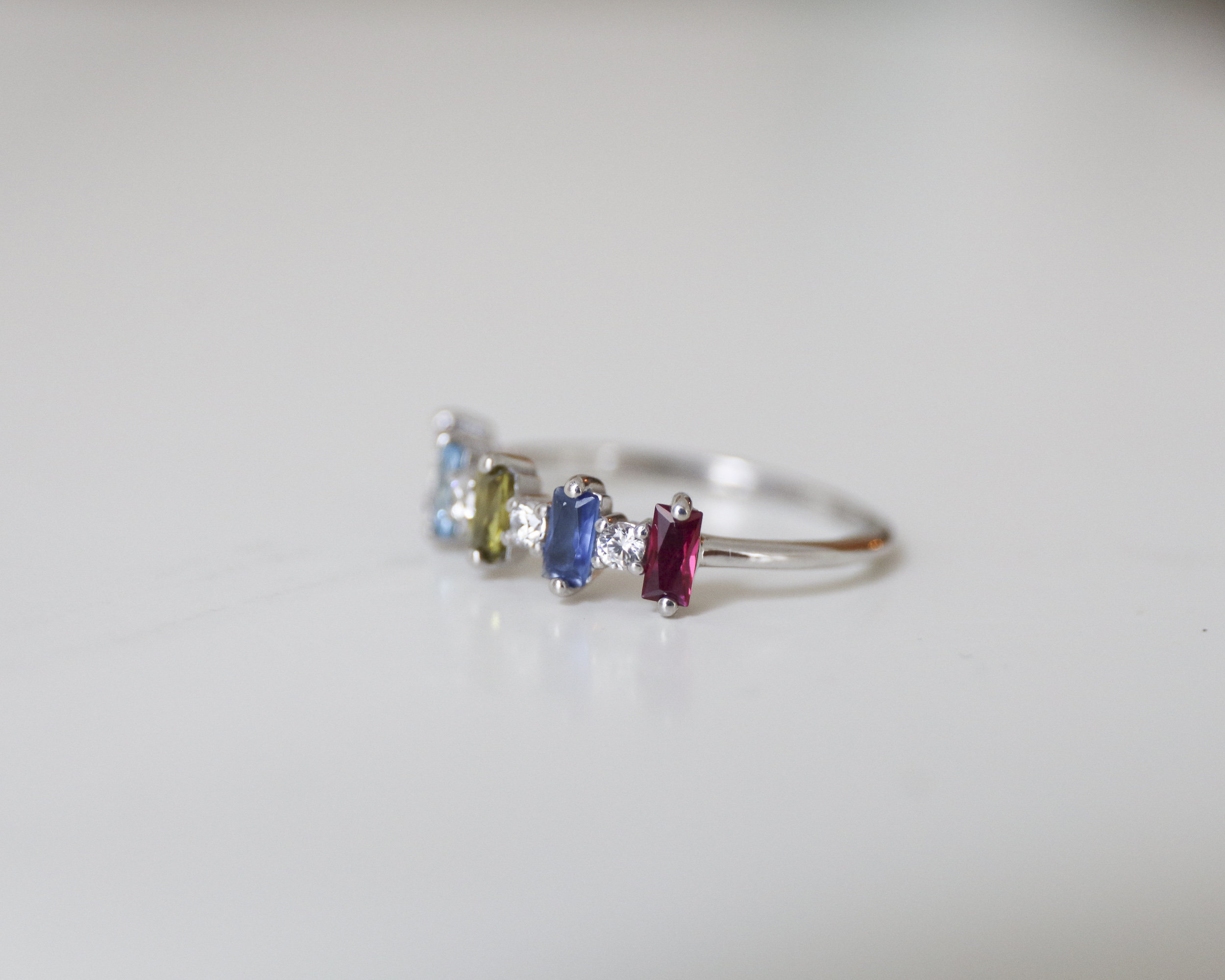 14K Gold Mothers Ring 23 4 Stone Birthstone Rings - Etsy