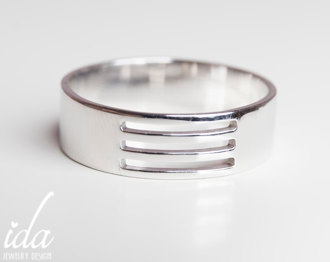 Mens Ring Silver - Cool Mens Ring - Unique Mens Ring - Mens Wedding ...