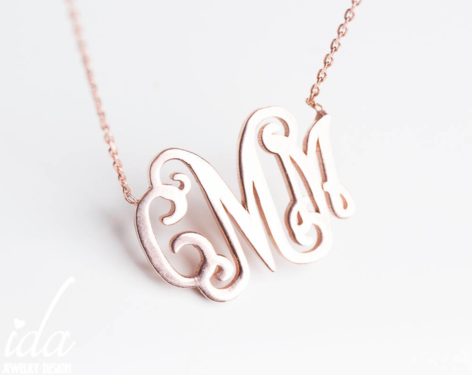 Personalized Monogram Necklace Monogrammed Gifts Gift for | Etsy
