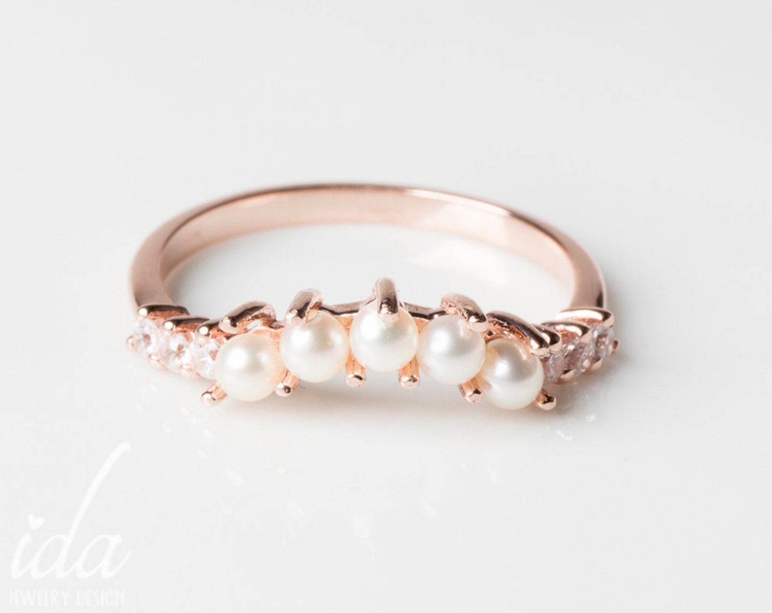 Wedding Bands Women Pearl Wedding Ring Pearl Jewelry, Rings for Women ...