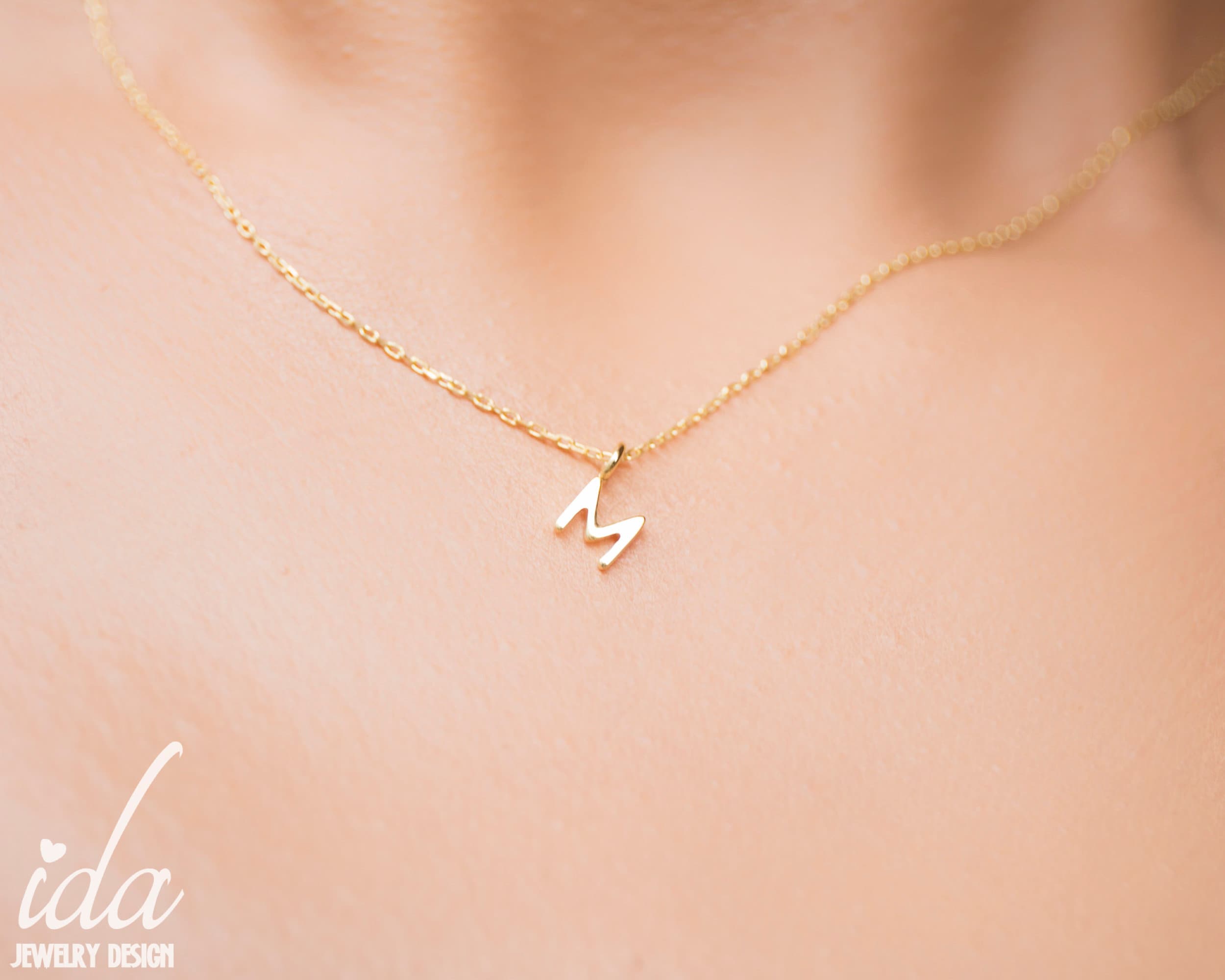 Custom Personalized Gold Initial Necklace Jewelry Gifts - Etsy