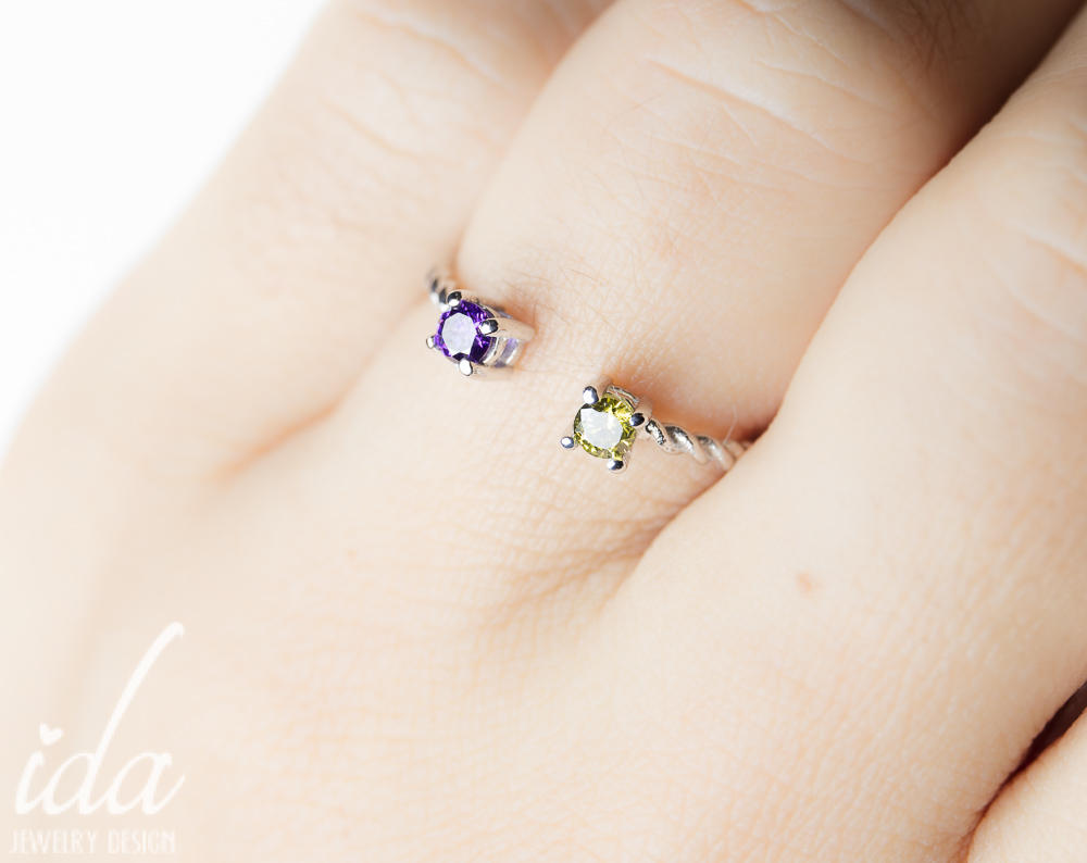 Custom Birthstone Ring Personalized Gift for Her Rings for - Etsy