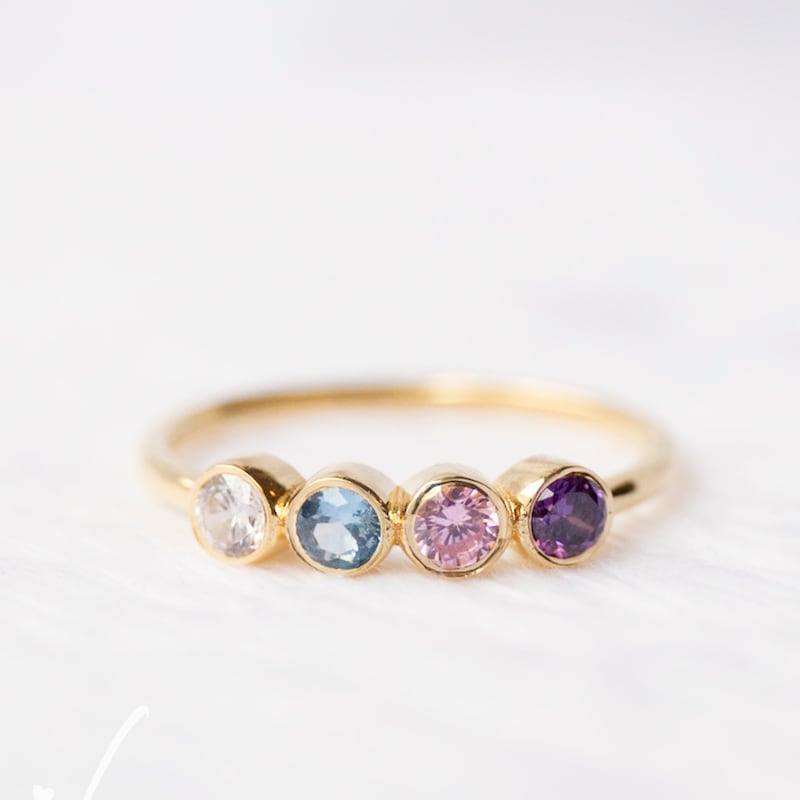 Birthstone Ring - Etsy