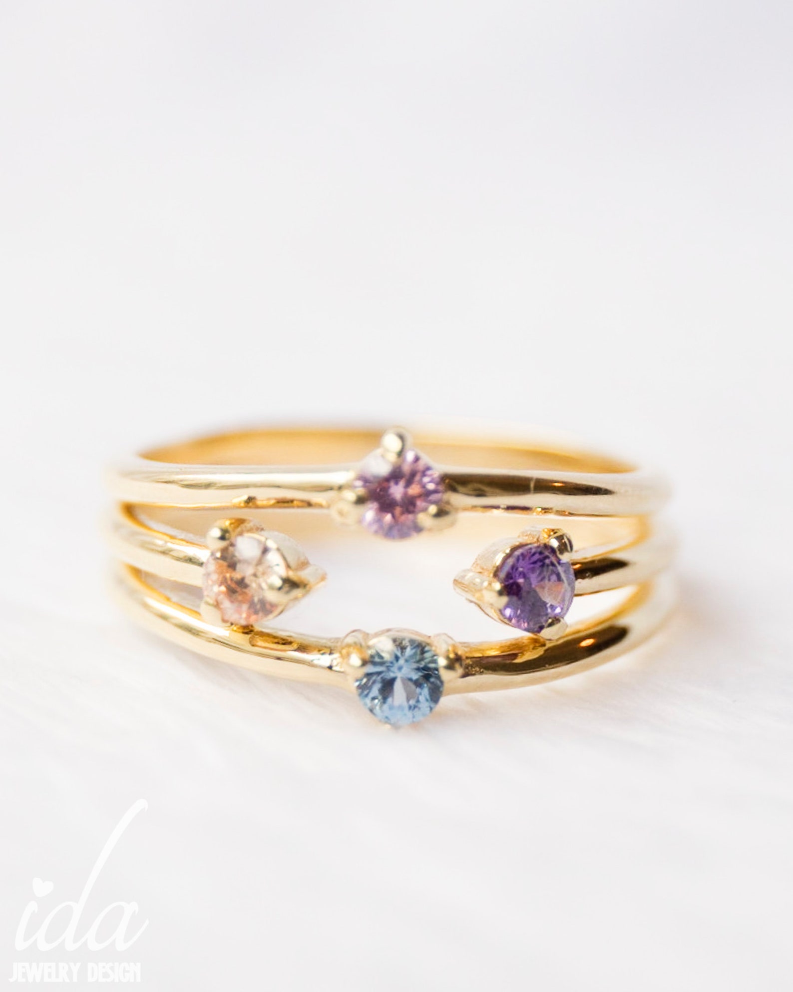 Personalized Birthstone Ring for Mom Mothers Ring Birthstone | Etsy