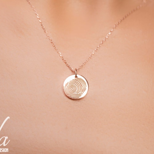 Personalized Fingerprint Jewelry Handmade Gift Women - Etsy
