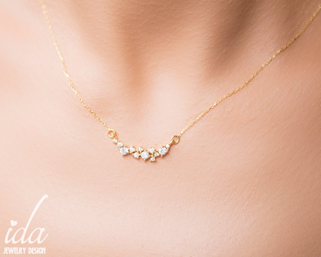 Gold Necklace, Necklaces for Women, Handmade Jewelry, Bridesmaid Gift ...