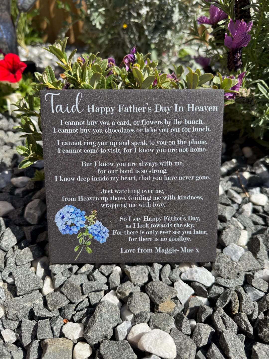 Father’s Day Memorial, Father’s Day, Memorial Tile, Grave Marker, in ...