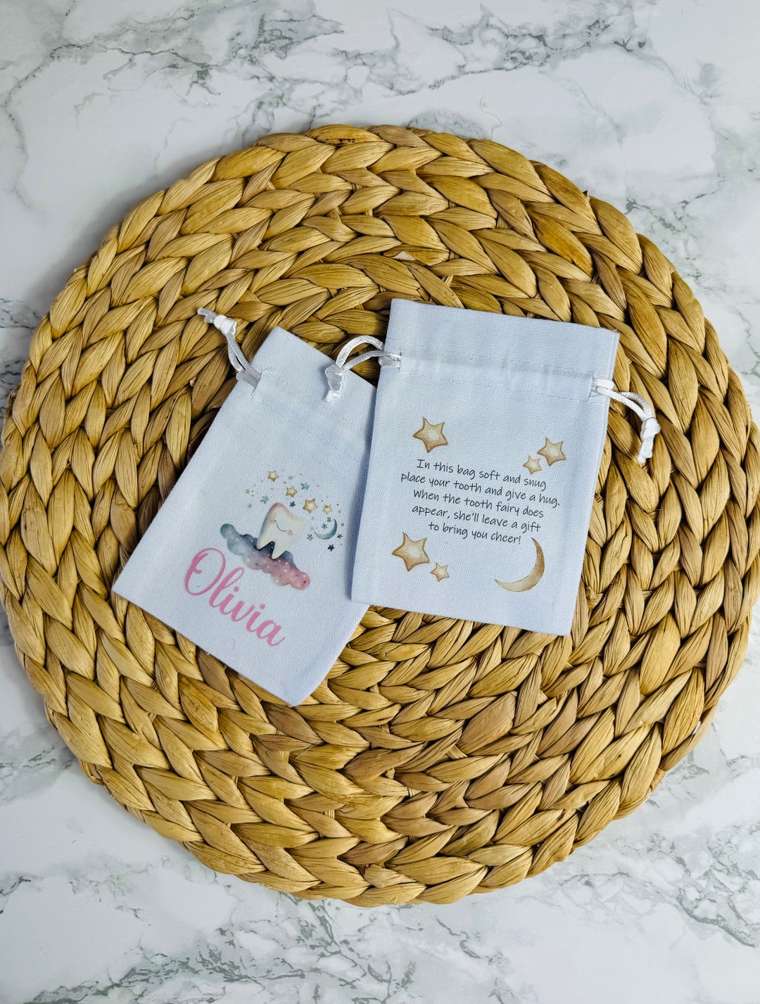 Personalised Tooth Fairy Pouch, Tooth Fairy Bag, Tooth Keepsake, First ...