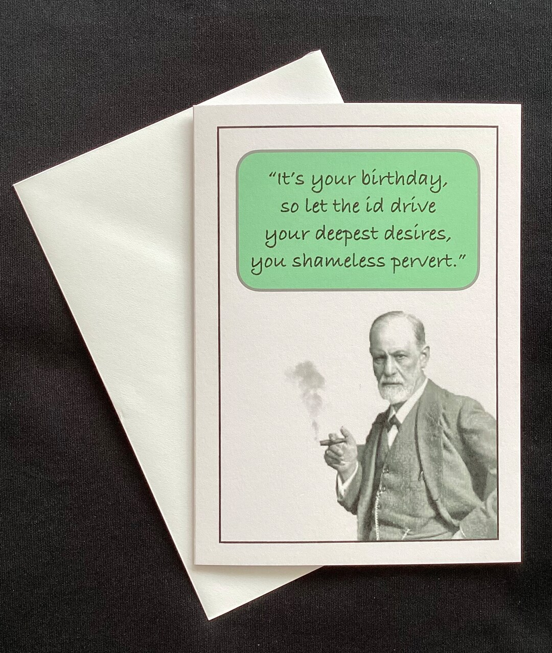 Funny Freud Card Happy Birthday, Funny Birthday Card, Adult Humour ...