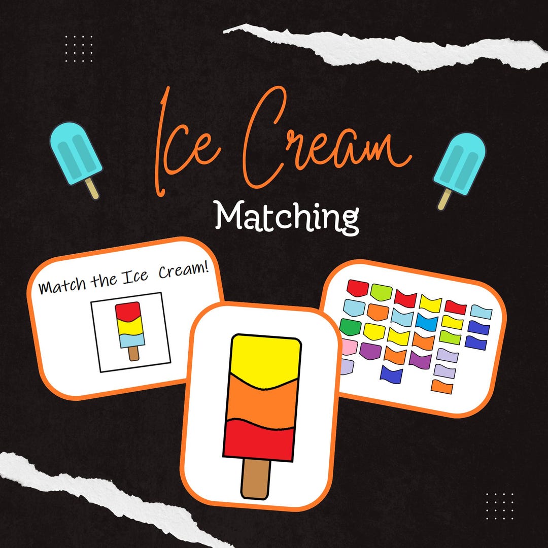 Scoops of Fun: Ice Cream Matching - Etsy