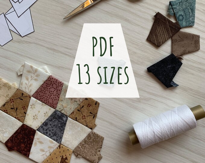 Tumbler English Paper Piecing Templates Pattern Thimbles Quilt Block ...