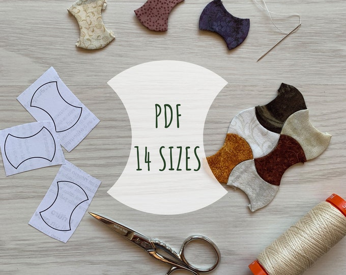 Apple Core Shapes English Paper Piecing Templates Pattern Shape Quilt ...