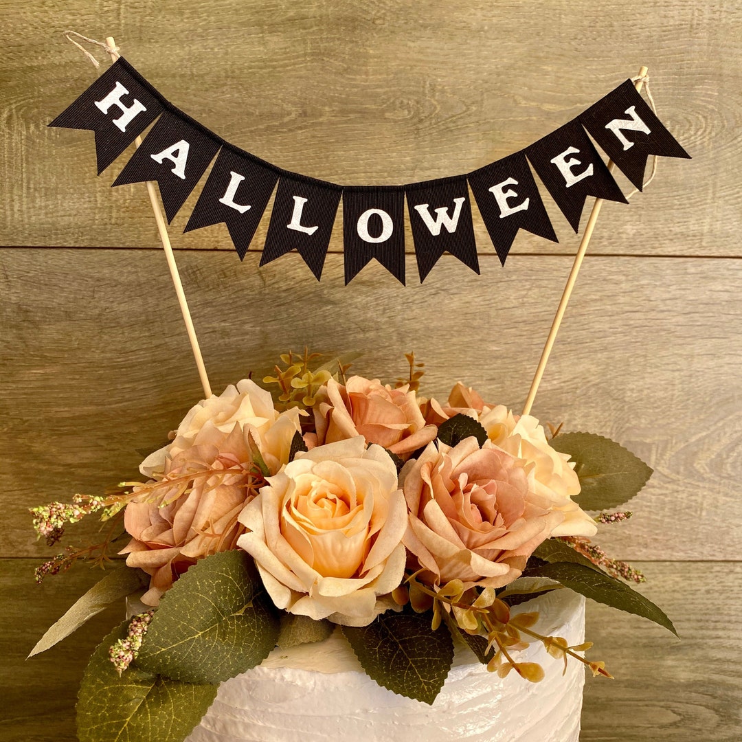 Custom Bunting Banner Burlap Canvas Flag Cake Topper Personalized ...
