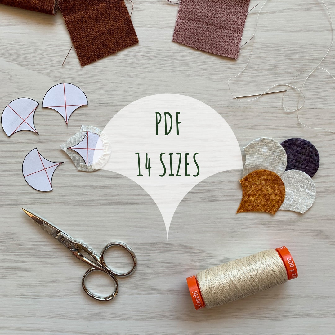 Clamshell English Paper Piecing Templates Fish Scale Pattern Clam Shell ...