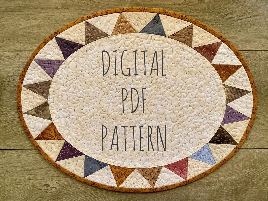 Oval Quilted Placemat Pattern Foundation Paper Pieced Block Patterns ...