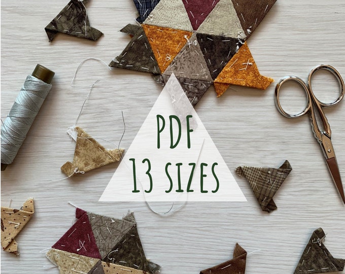 Printable Equilateral Triangle EPP Template Instant PDF Download - Etsy ...