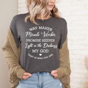 Waymaker | Christian Tees | Faith | Jesus | Church | Religious Shirts ...