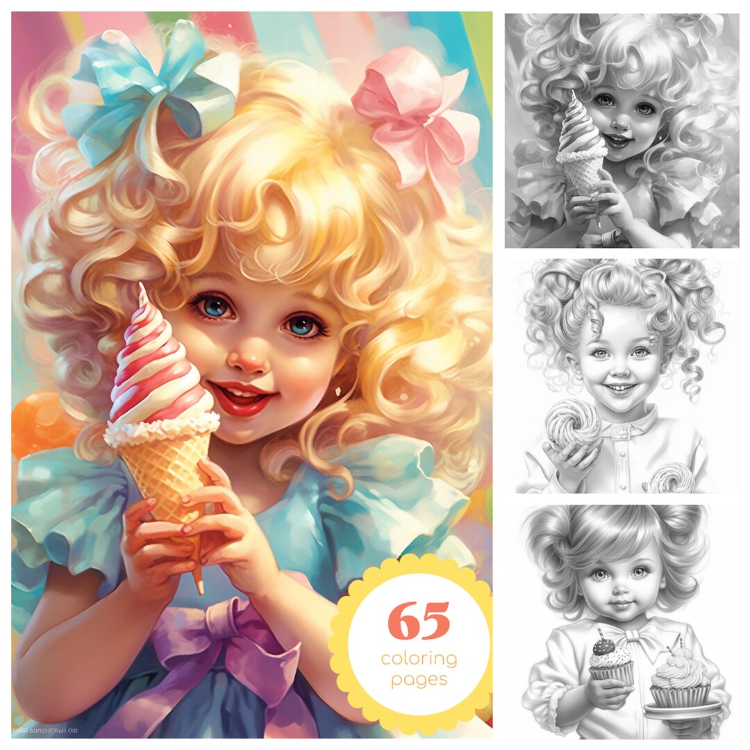 Sugar Sweethearts: Delightful Candy Girls 65 Coloring Pages, Beautiful ...