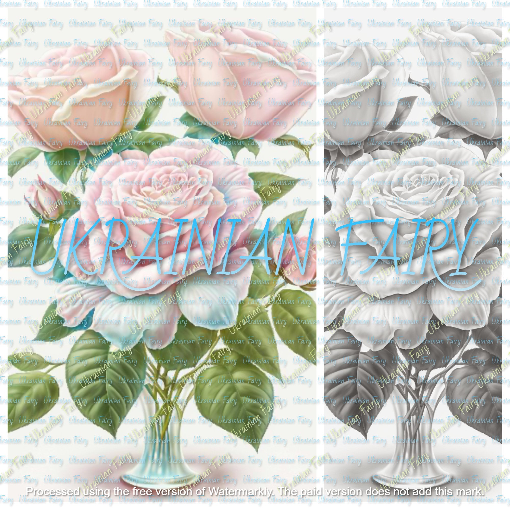 Realistic Roses Coloring Page for Adults Summer Coloring - Etsy