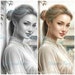 Beautiful Asian Women Coloring Page, Asian Landscape Greyscale ...