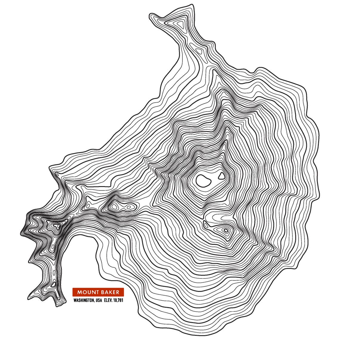 Mount Baker Print | Mountain Art | Mountain Decor | Mountain Print ...