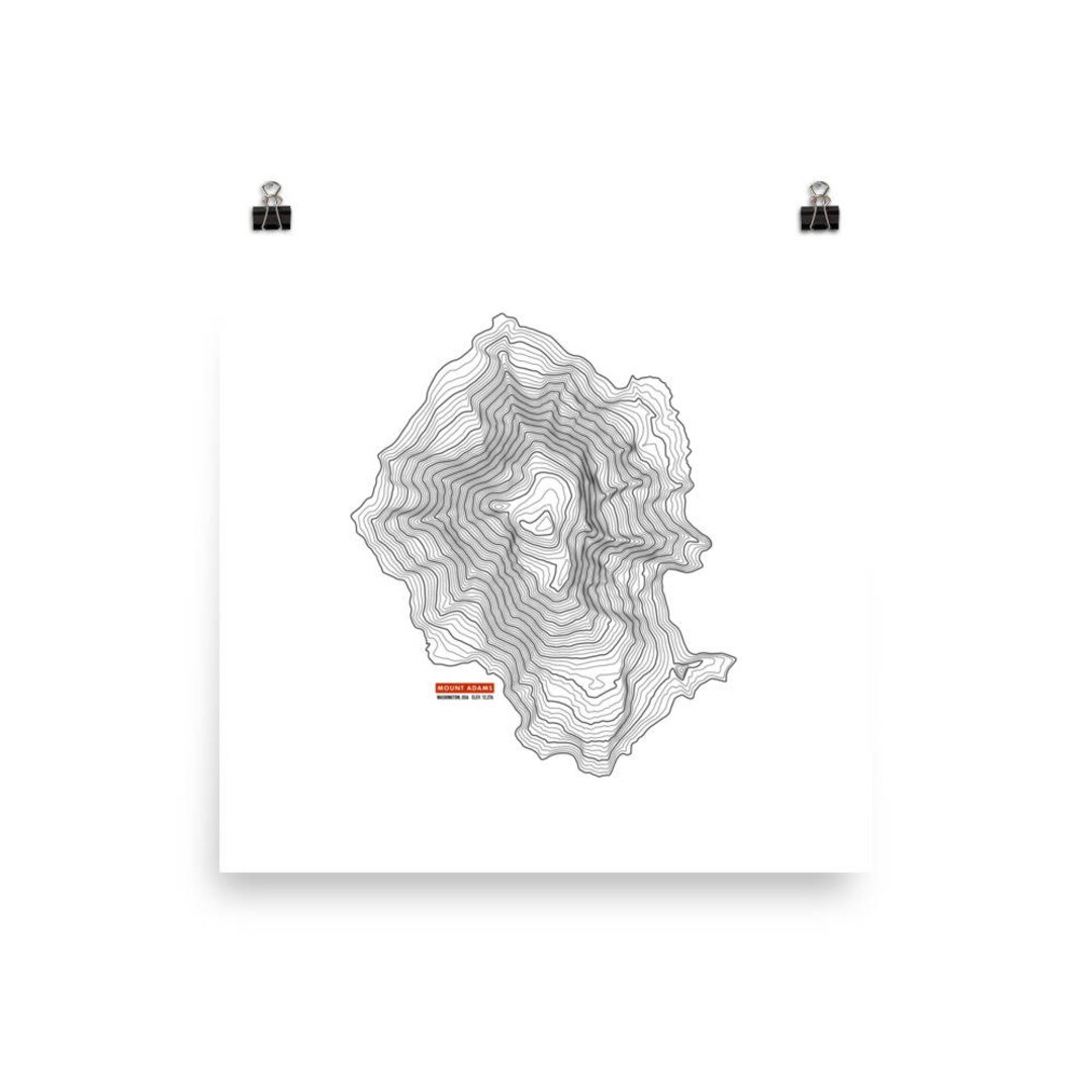Mount Adams Print | Mountain Art | Mountain Decor | Mountain Print ...
