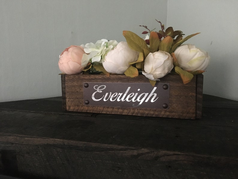 Personalized Brown Rustic Box Farmhouse Decorative Wooden - Etsy