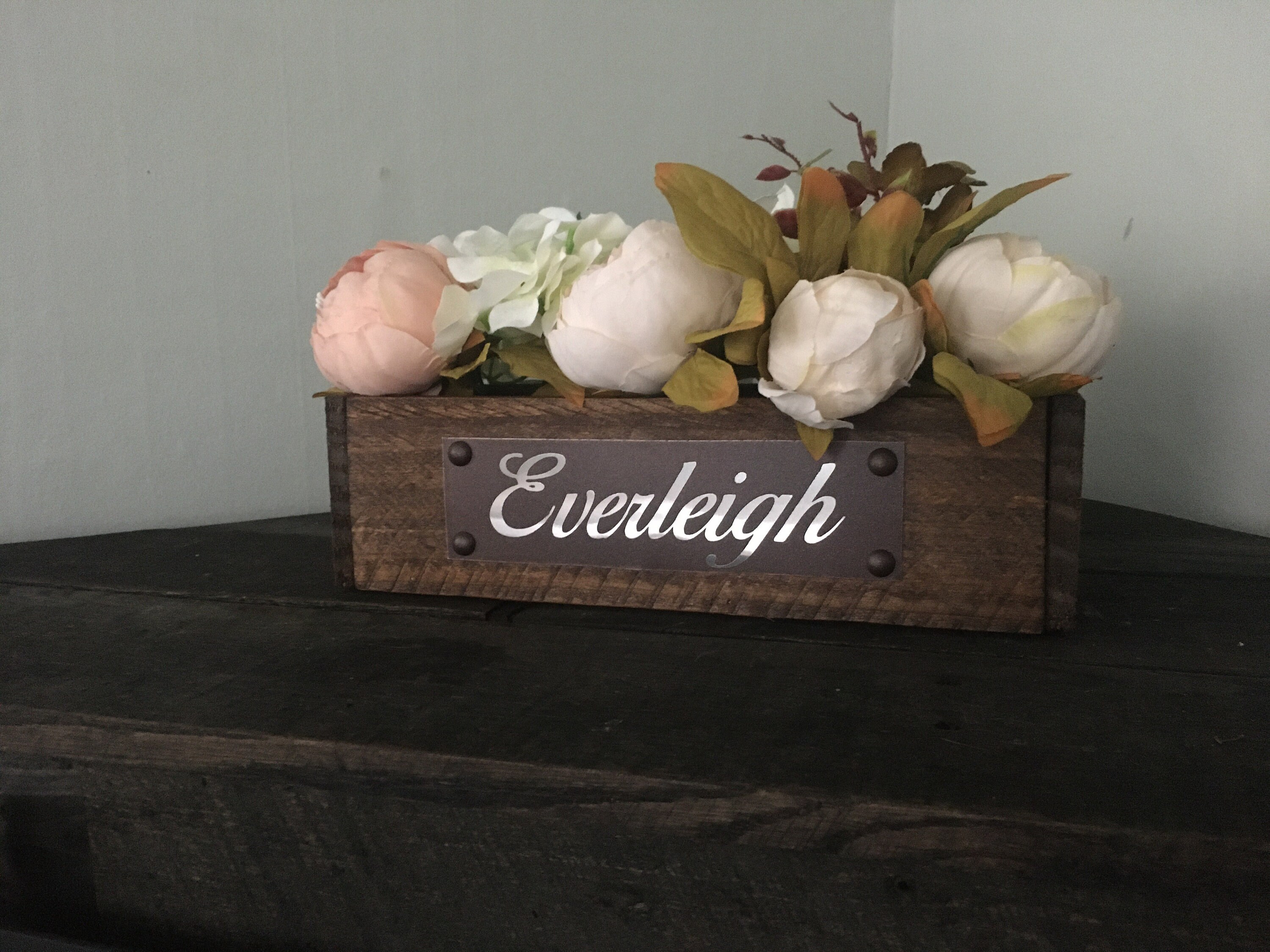 Personalized Brown Rustic Box Farmhouse Decorative Wooden - Etsy