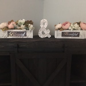 Personalized Rustic Box Farmhouse Decorative Wooden Inspirational Word ...