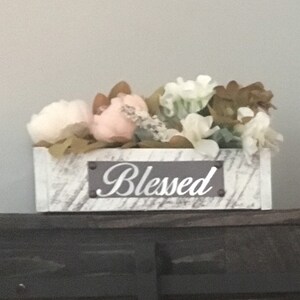 Personalized Rustic Box Farmhouse Decorative Wooden Inspirational Word ...