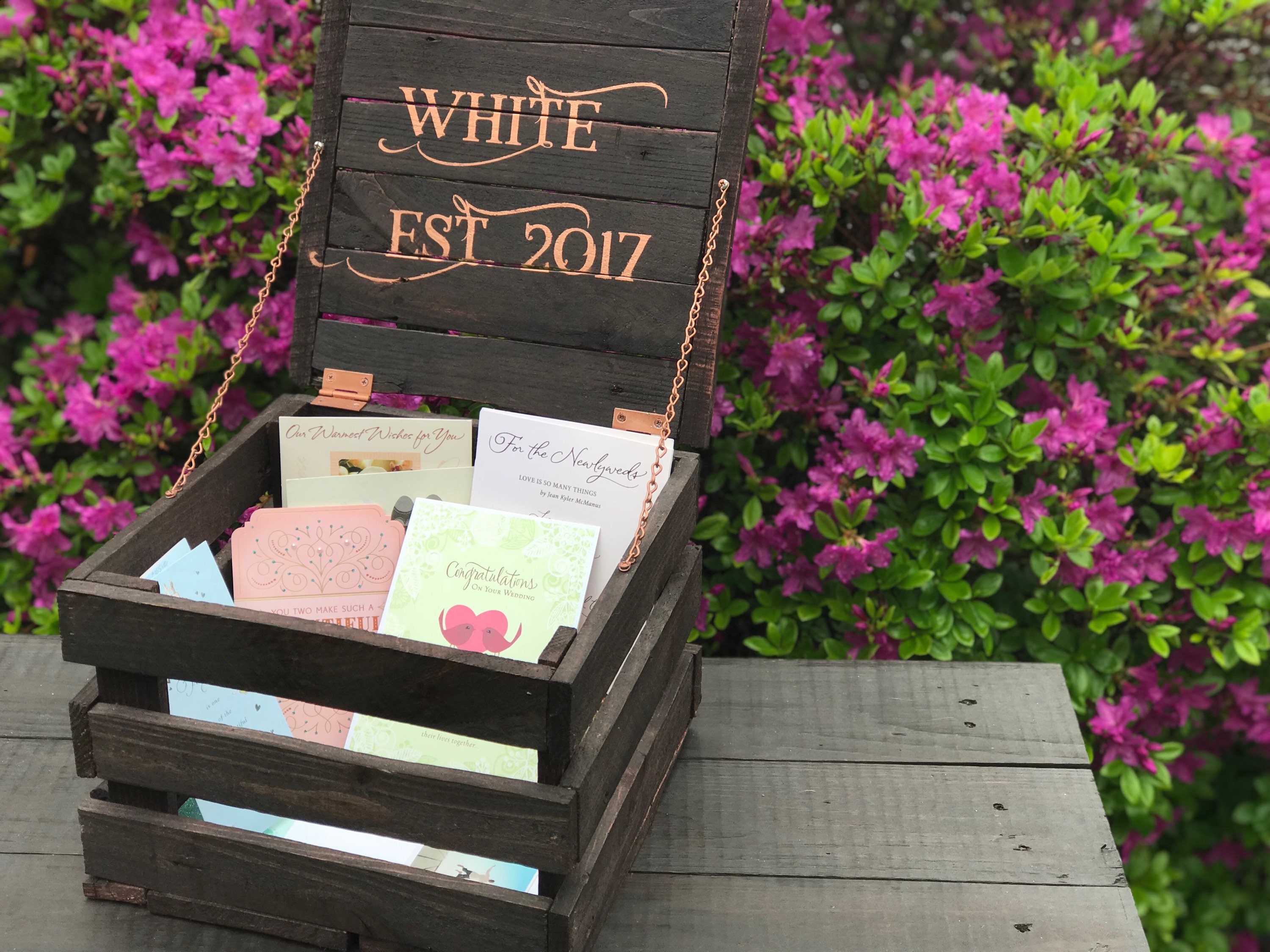 Personalized Wedding Card Box Wedding Money Box Wooden | Etsy